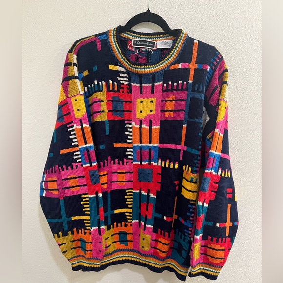 Christine Foley | Sweaters | Vintage Christine Foley Cotton Colorblock ...